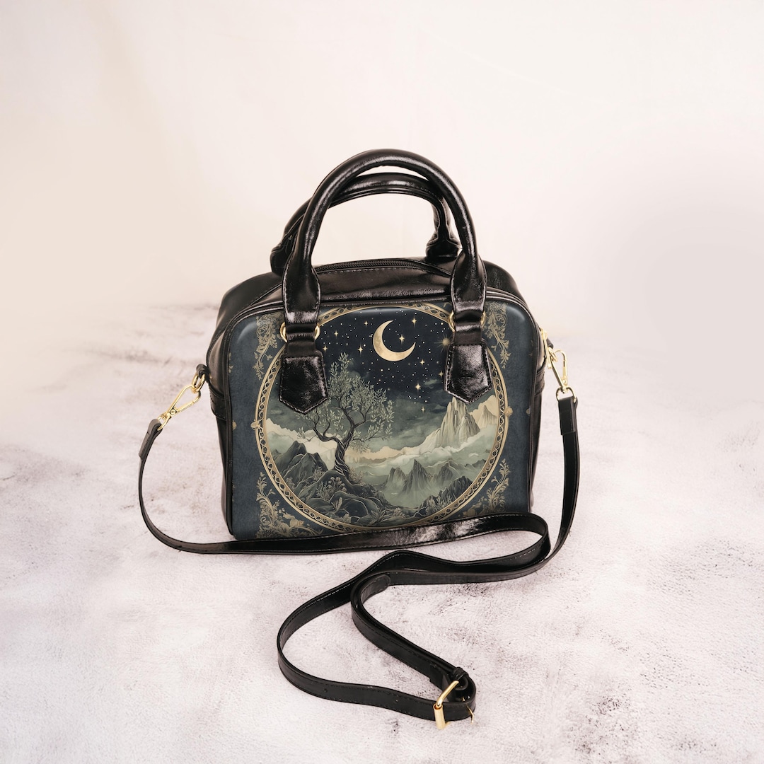 Celtic Mystical Vintage Tree of Life Shoulder Handbag Mountains ...