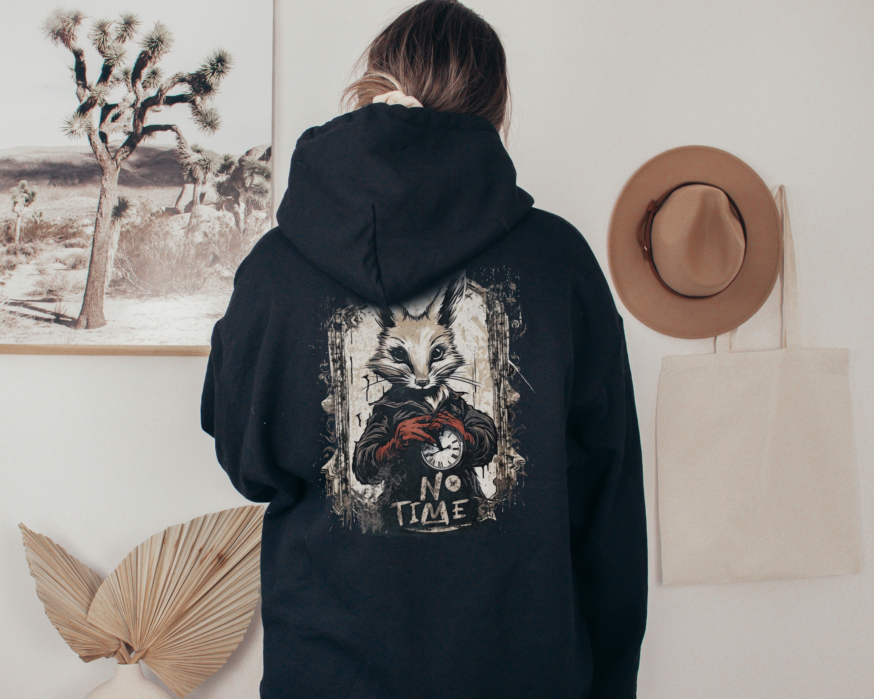 Alice in Wonderland Inspired No Time Hoodie Rabbit Clock Sweater ...