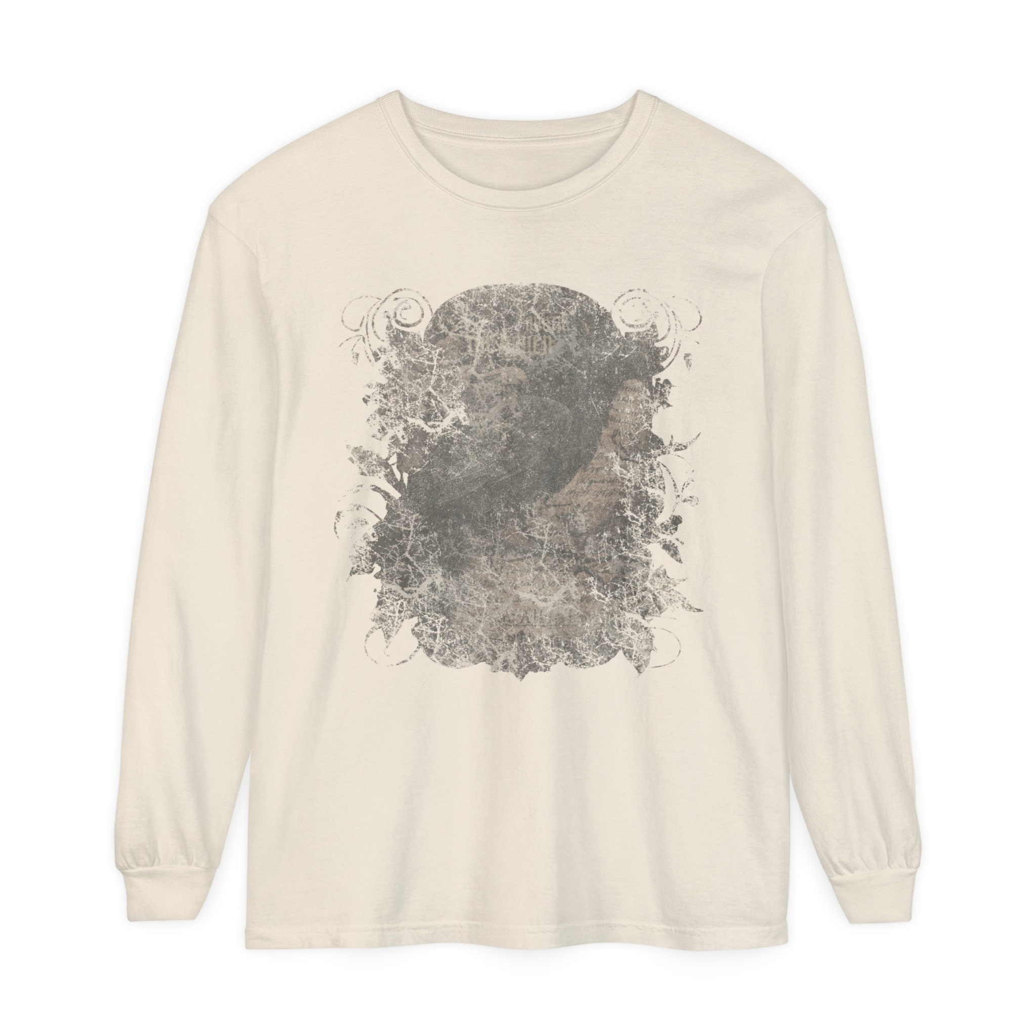 Edgar Allan Poe Long Sleeve T-shirt Poe Shirt Vintage Raven Long Sleeve ...