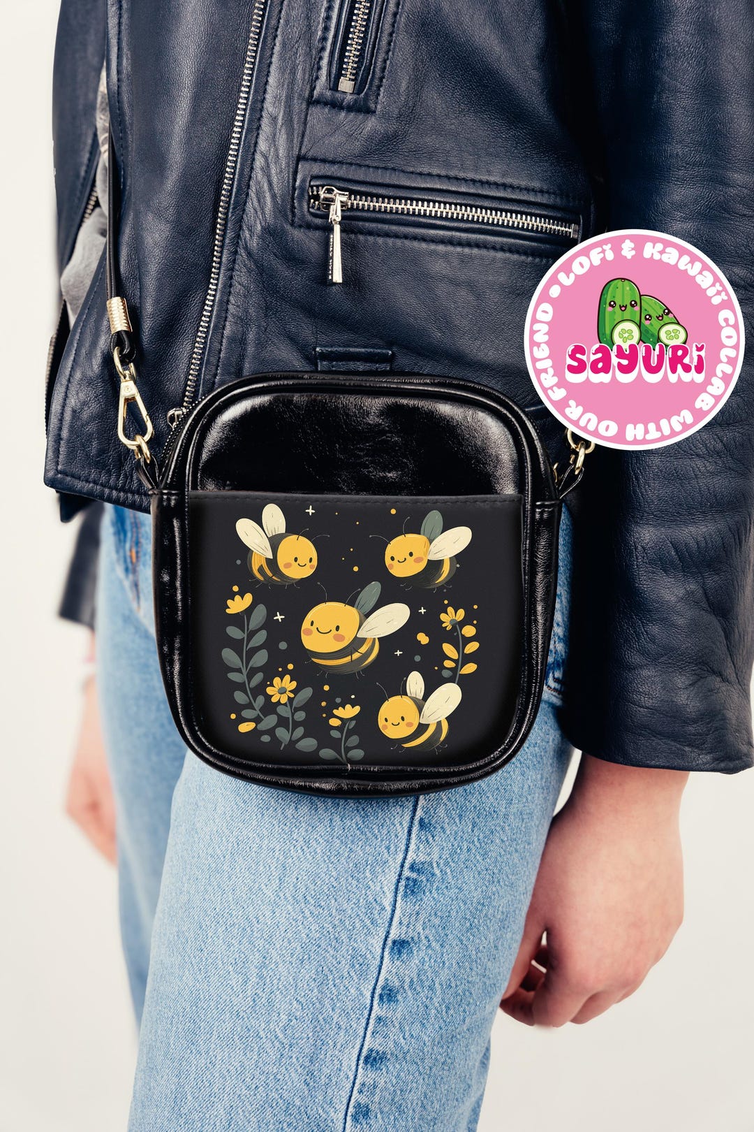 Super Cute Kawaii Bumble Bee Sling Bag Lofi Anime Chibi Bee Shoulder ...