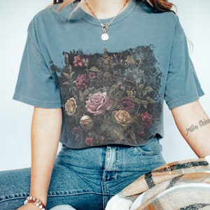Vintage Roses Shirt Vintage Flower Tshirt Retro Roses Shirt Oversized ...