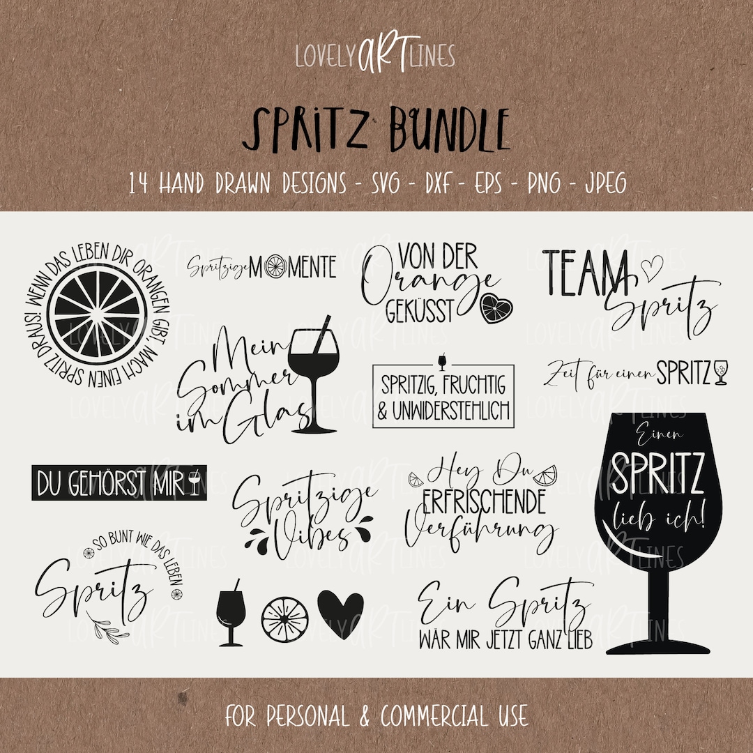Spritz SVG Bundle, Plotter Files Sprizz for Cricut, Orange Vector Icons ...