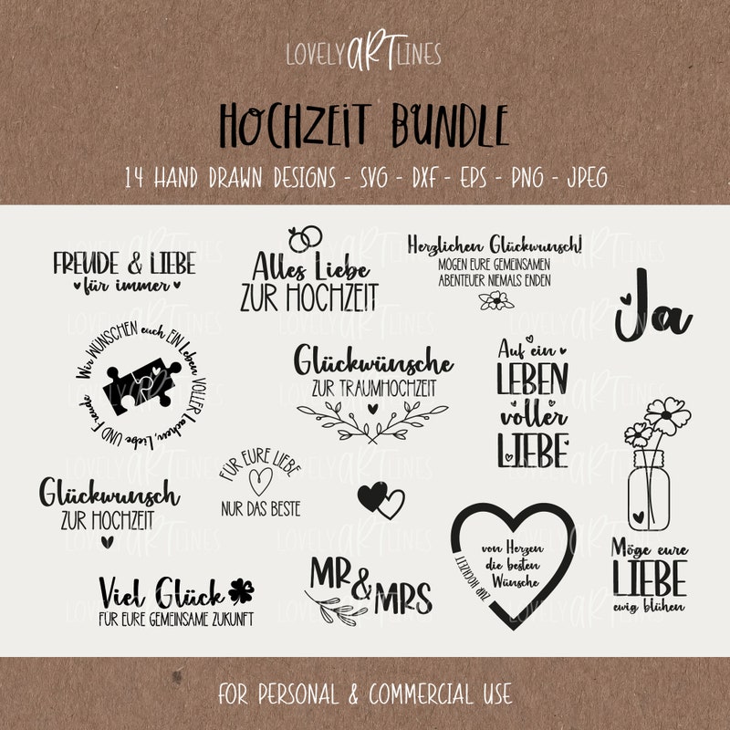 Plotterdatei hochzeit - Etsy.de