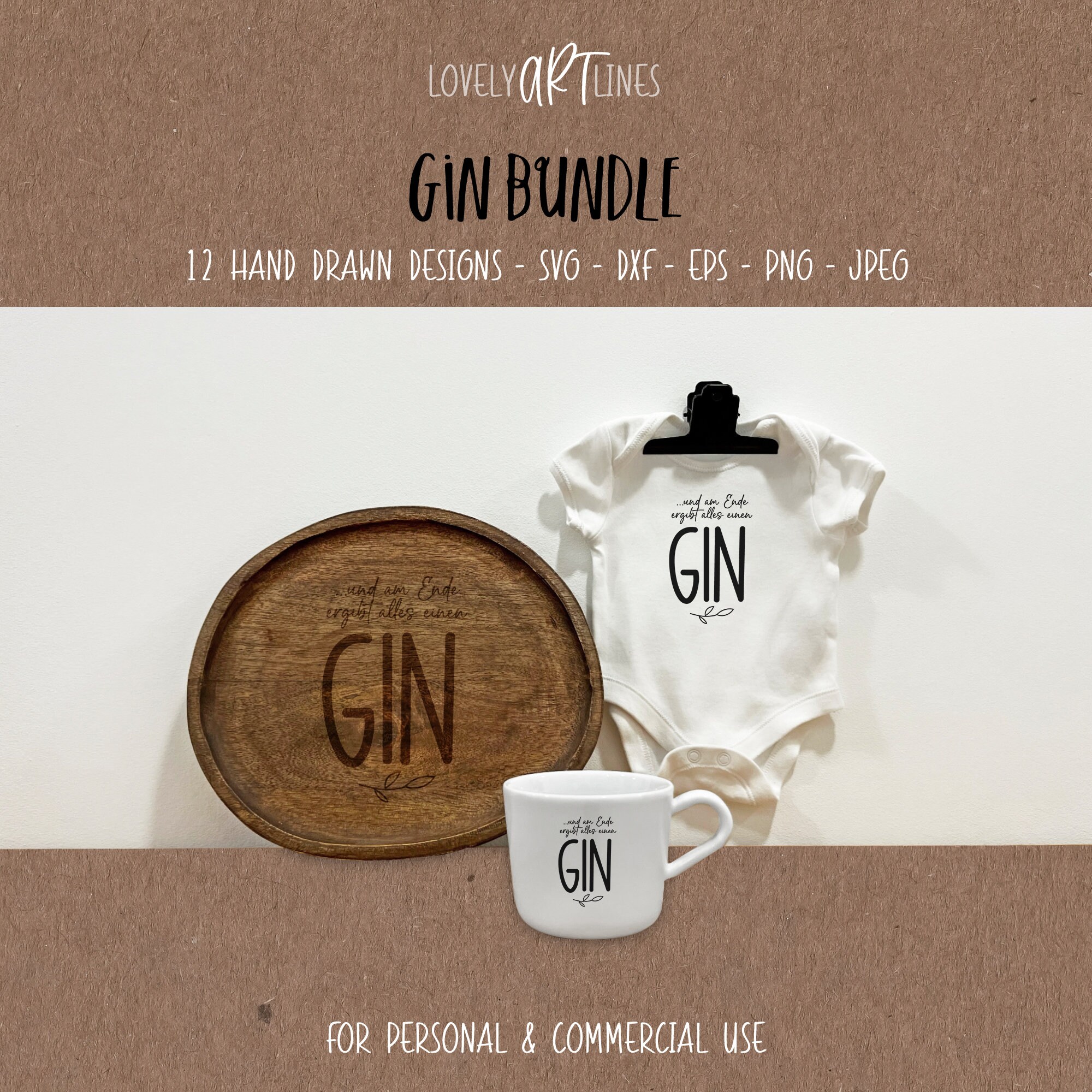Gin SVG Bundle Plotterdatei Gin für Cricut Ginsprüche Vector - Etsy.de