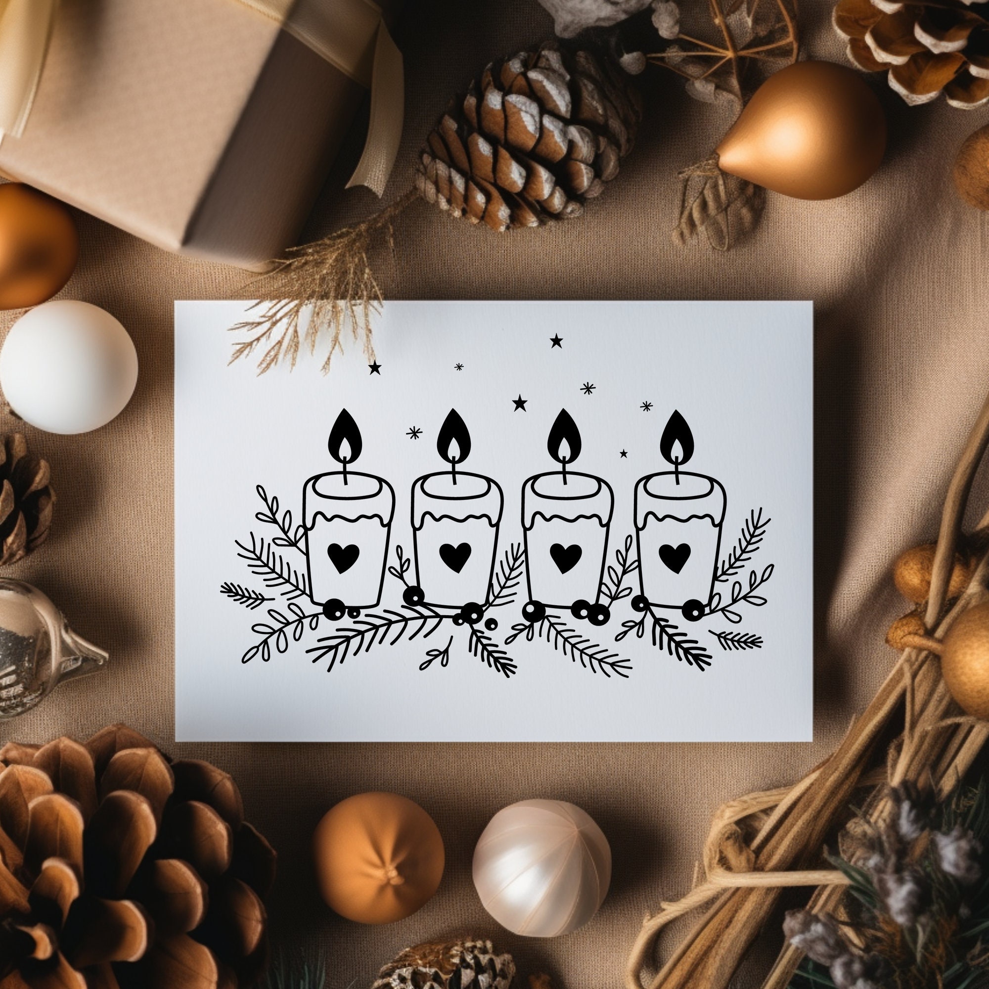 Advent Wreath SVG Design, Plotter File Advent Wreath for Cricut ...