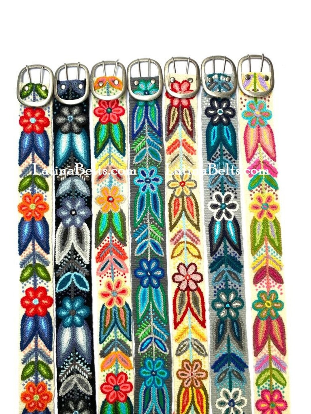 Hand Embroidered Belt Floral, Wool Embroidered Belts, Floral Ethnic ...