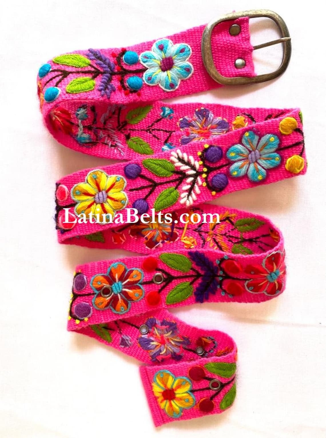 Hand Embroidered Belts Floral Colorful Peruvian Embroidered - Etsy