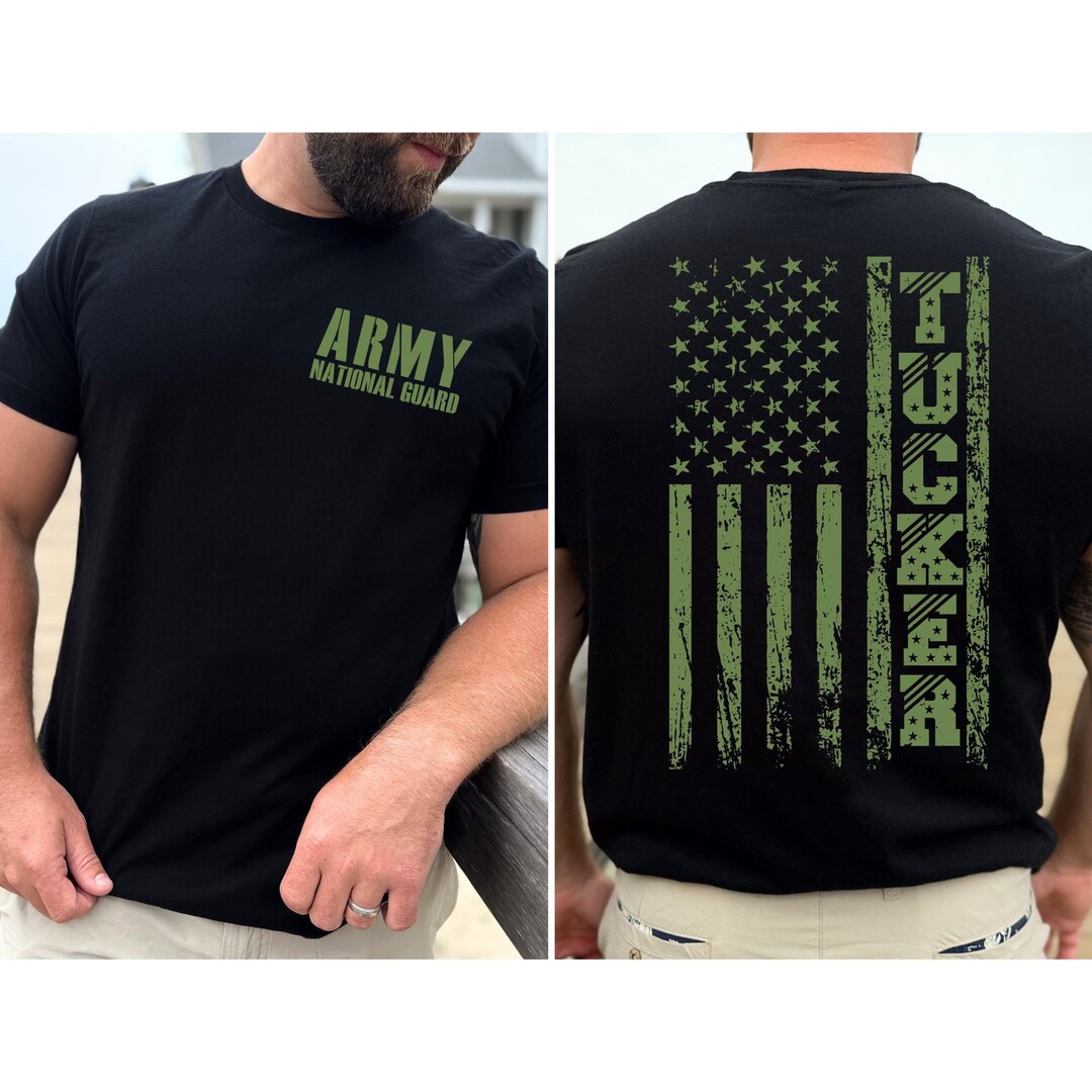 Custom Army National Guard T-shirt, Personalized Military Support Tee ...