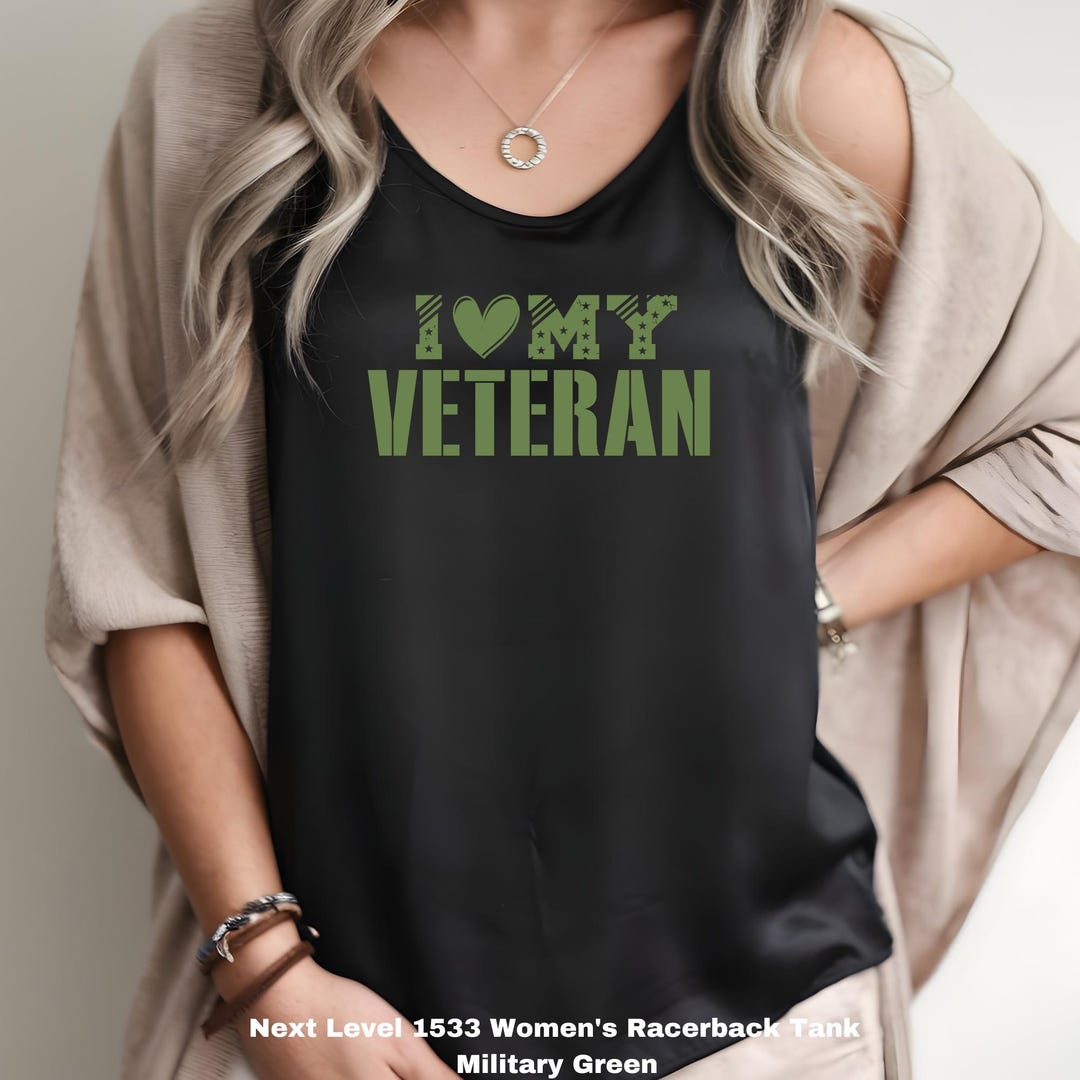 Veteran Tank Top Custom Soldier Military Tank Top Personalized I Love ...