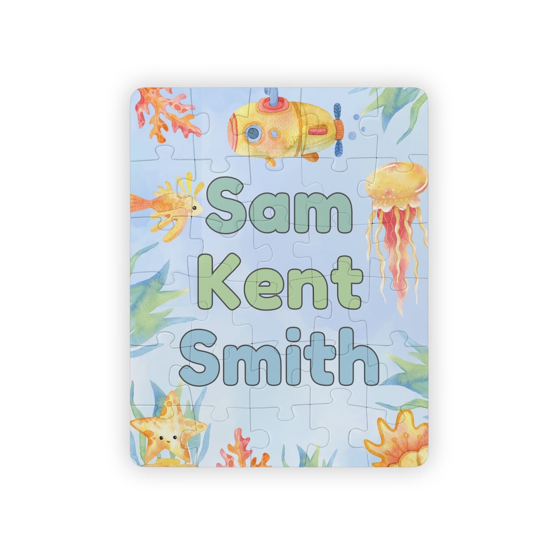 Custom Kids Name Puzzle for Boys Customized Kids Puzzle - Etsy