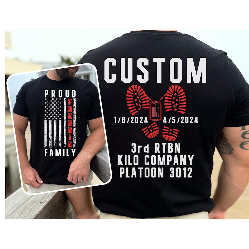Custom Proud Military Family Bootcamp Graduation Tshirt Matching ...