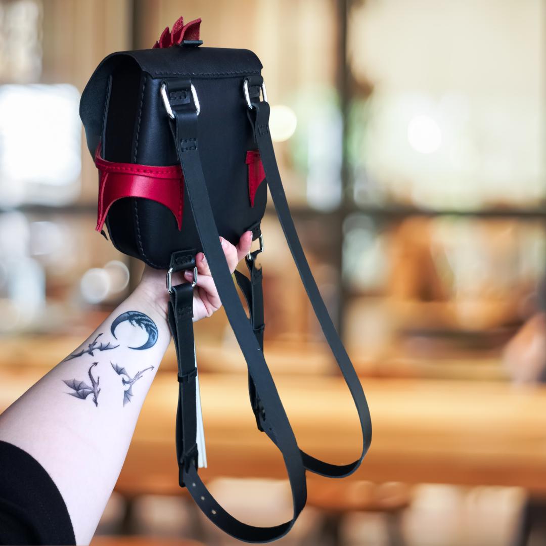 Dragon Embrace Small Dragon Backpack, Natural Leather - Etsy