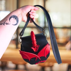 Dragon Embrace Dragon Handbag, Natural Leather - Etsy UK