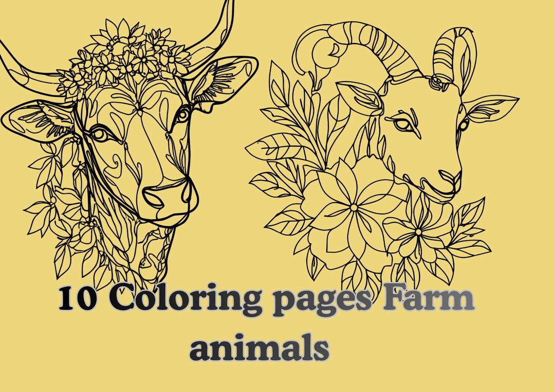 Printable Sheets Animal Colouring Sheets Digital Product - Etsy