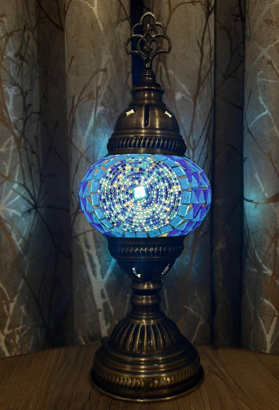 Turkish Lamp, Handmade With Mosaic Pattern in 4 Different Colors Gifts ...