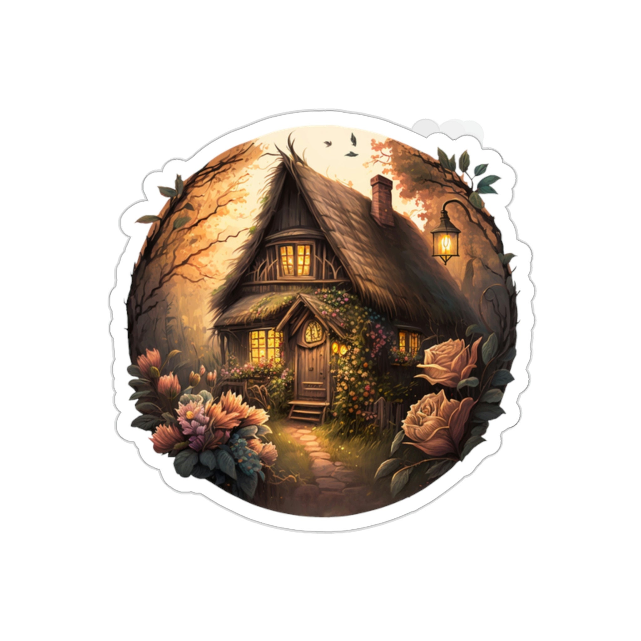 Cottagecore Vinyl Die Cut Sticker Retro Cottage Witchy Decor Vintage ...