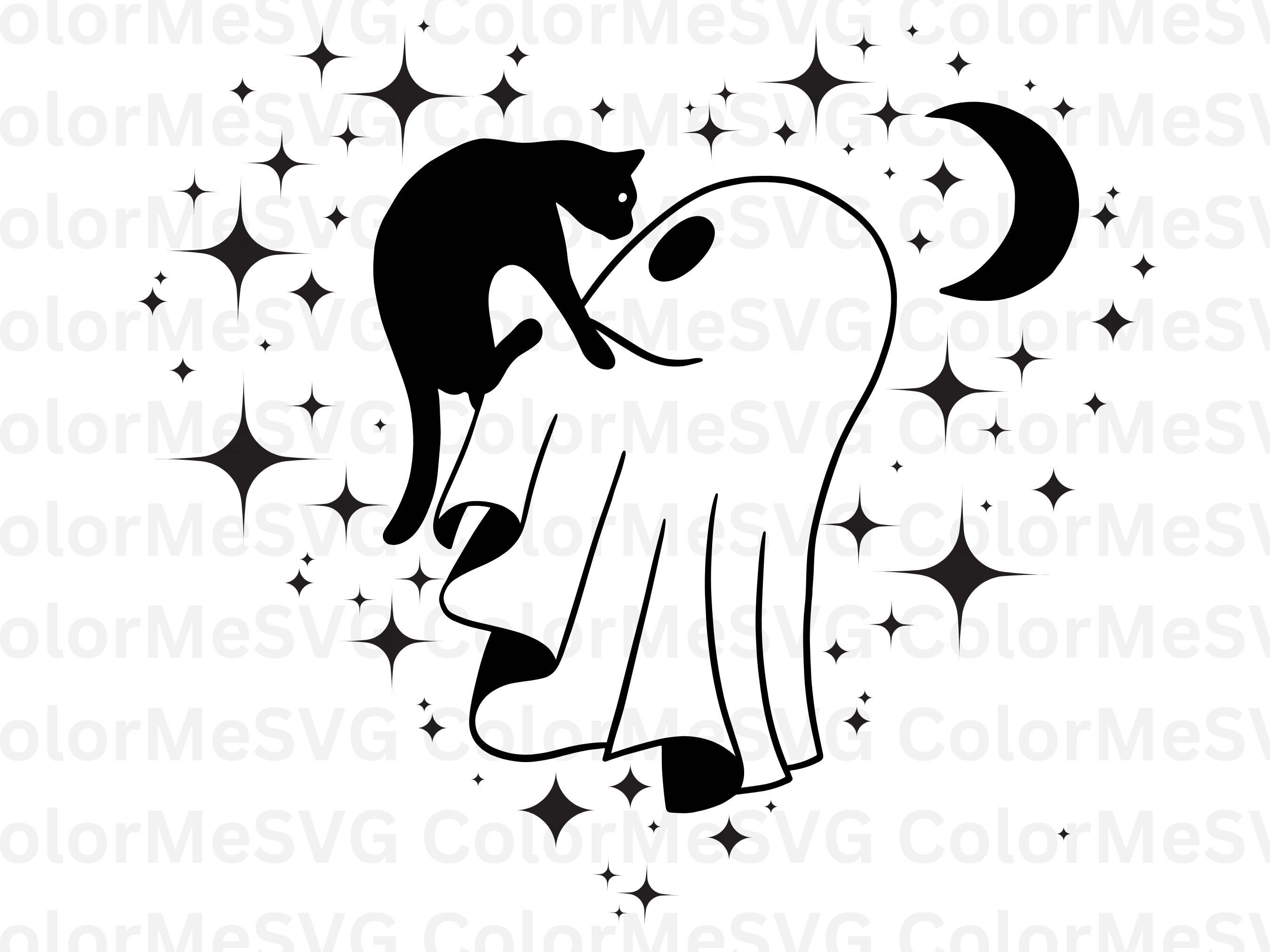 Ghost Holding Cat SVG | INSTANT DOWNLOAD | Halloween Svg File ...