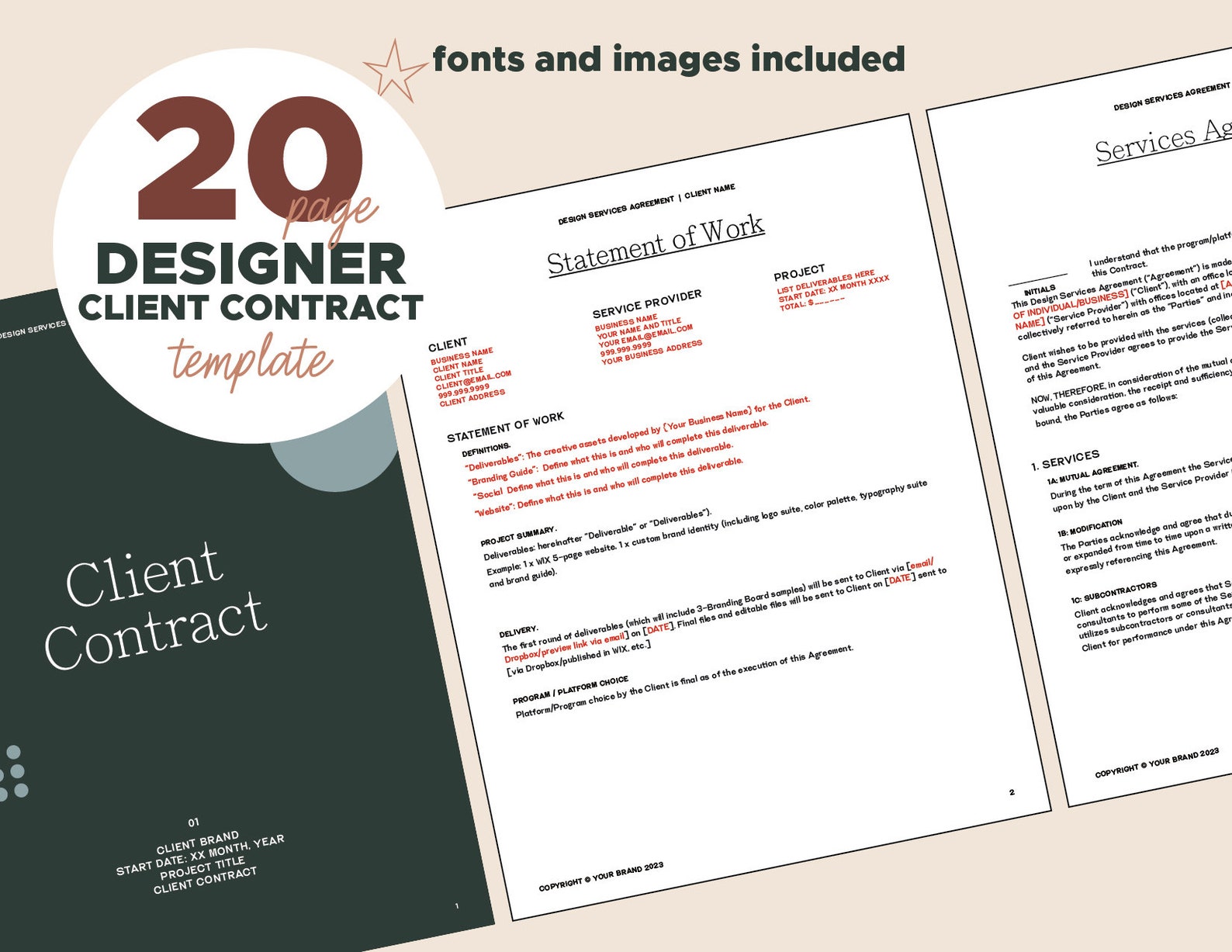 Logo Designer Client Contract, Designer Client Contract, Client Brand ...