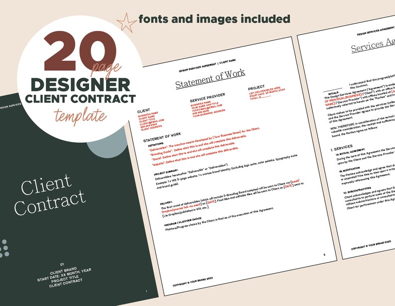Logo Designer Client Contract, Designer Client Contract, Client Brand ...