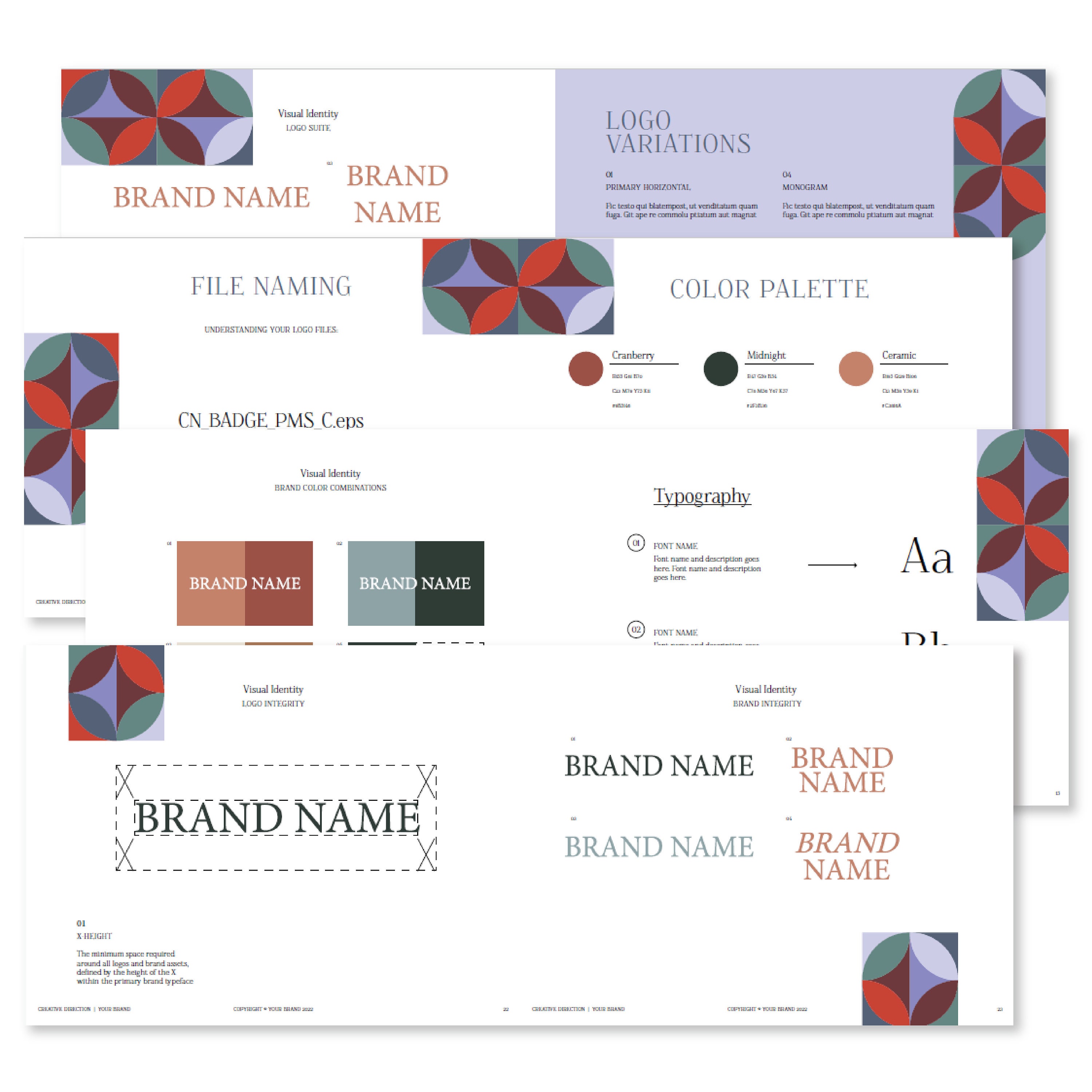 Brand Guidelines Template, Branding Presentation Templates, Graphic ...