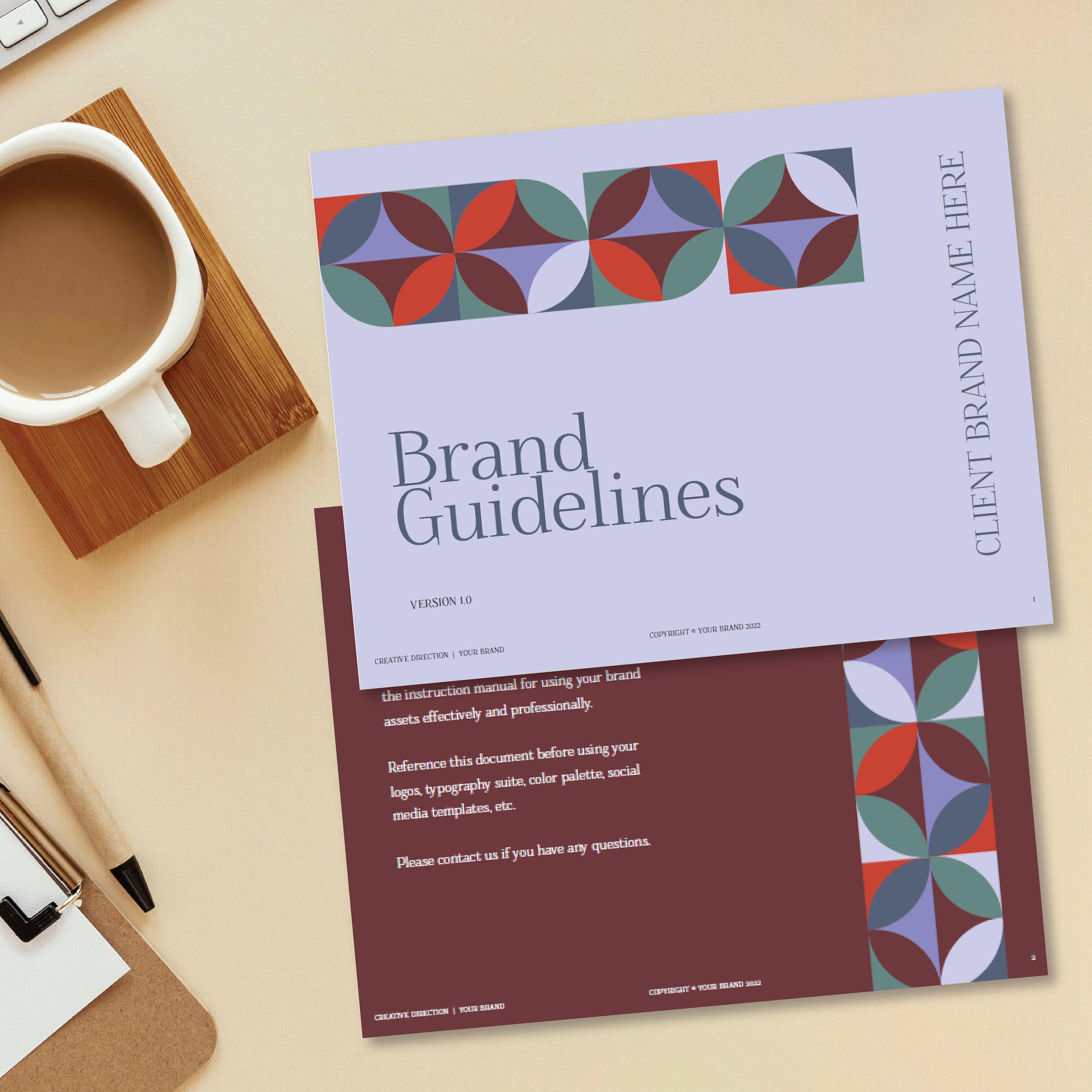Brand Guidelines Template, Branding Presentation Templates, Graphic ...