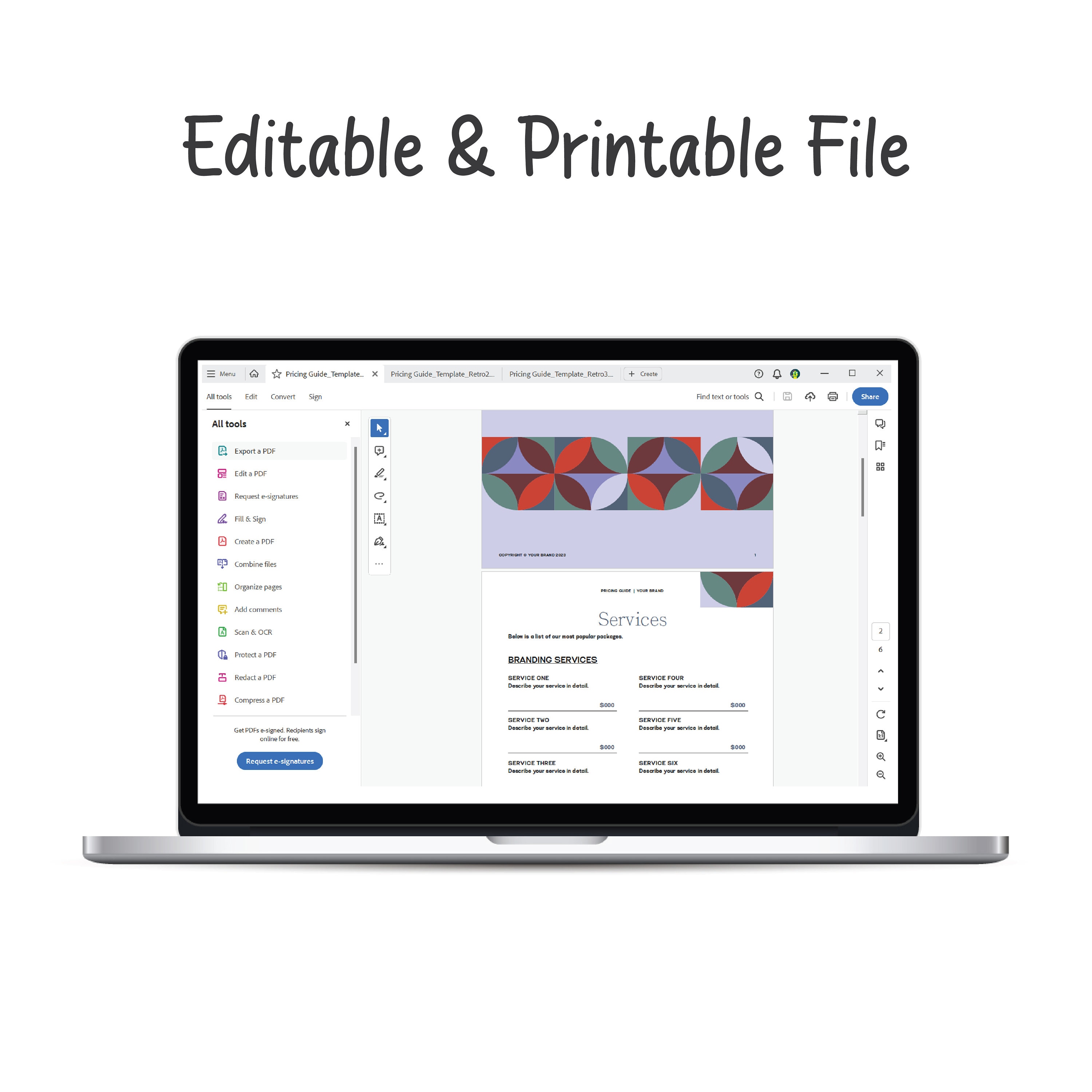 Fillable Pricing Guide Template, Graphic Designer Pricing Guide ...