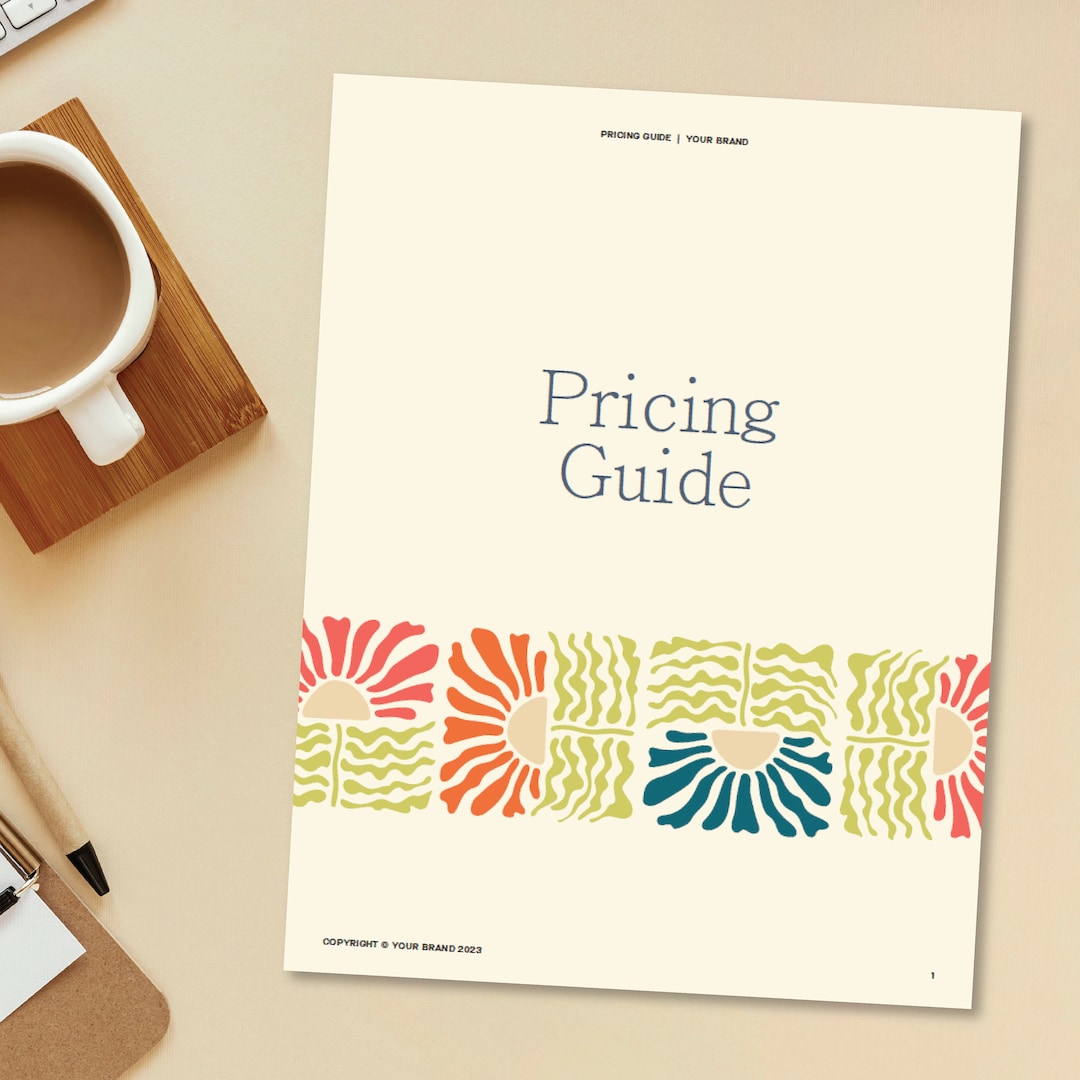 Graphic Designer Pricing Guide, Fillable Pricing Guide Template ...