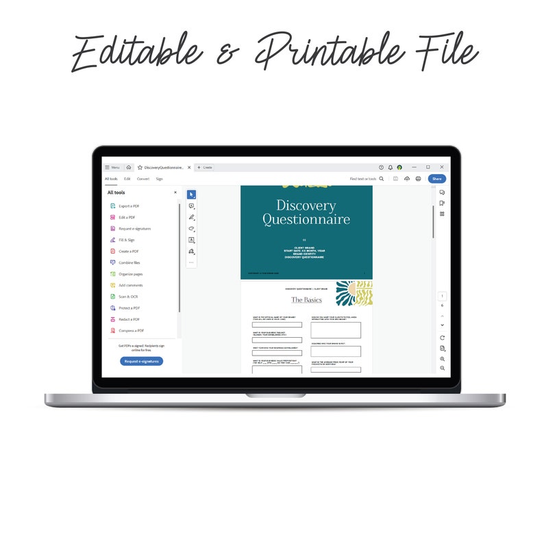 Client Questionnaire Template, Design Client Questionnaire, Client ...