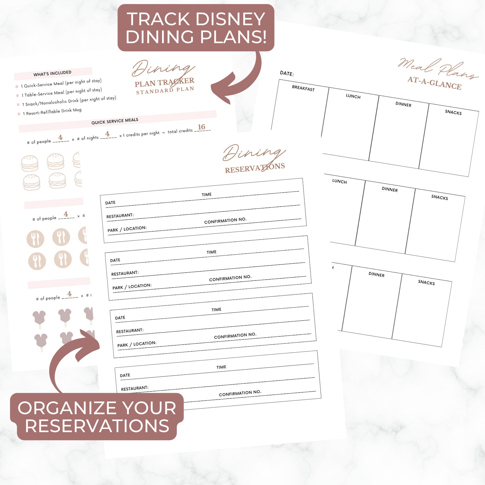 Customizable WDW Vacation Planner, Canva Template, Instant PDF Download ...
