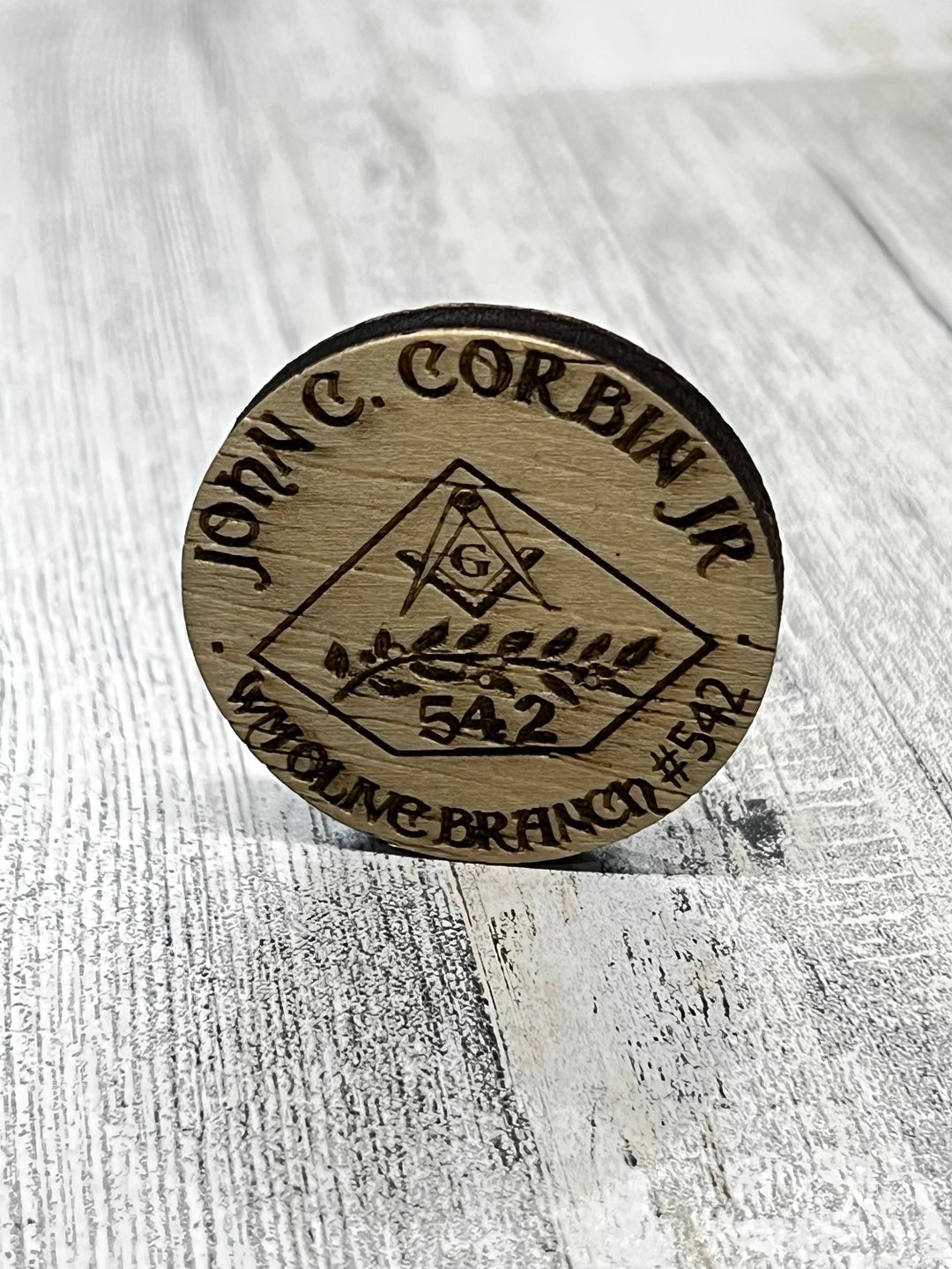 Laser Engraved Custom Challenge Coin, Engraved Wood Military Challenge ...