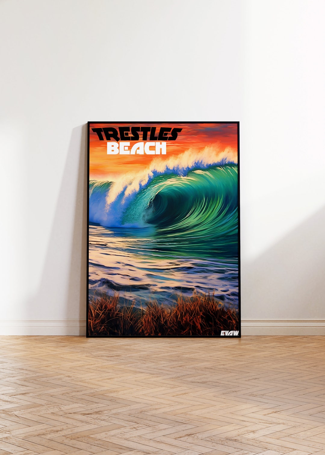 Trestles Beach Poster, San Clemente Travel Poster, Lower Trestles Wall ...