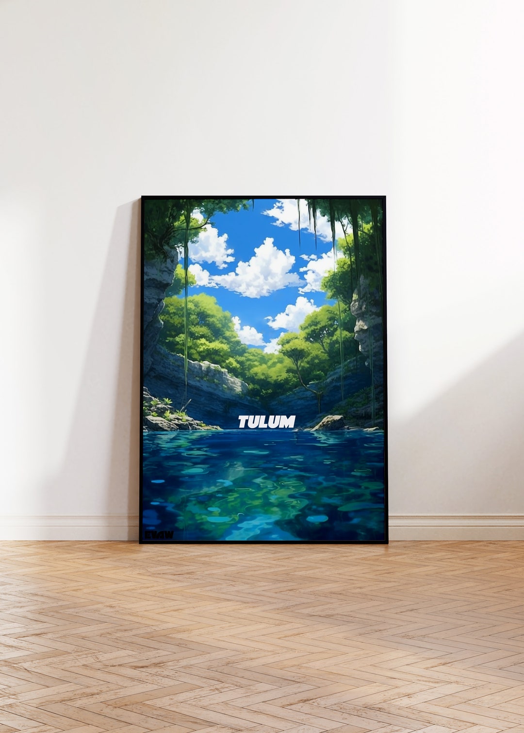 Tulum Mexico Poster, Travel Poster, Cenote Wall Art, Digital ...