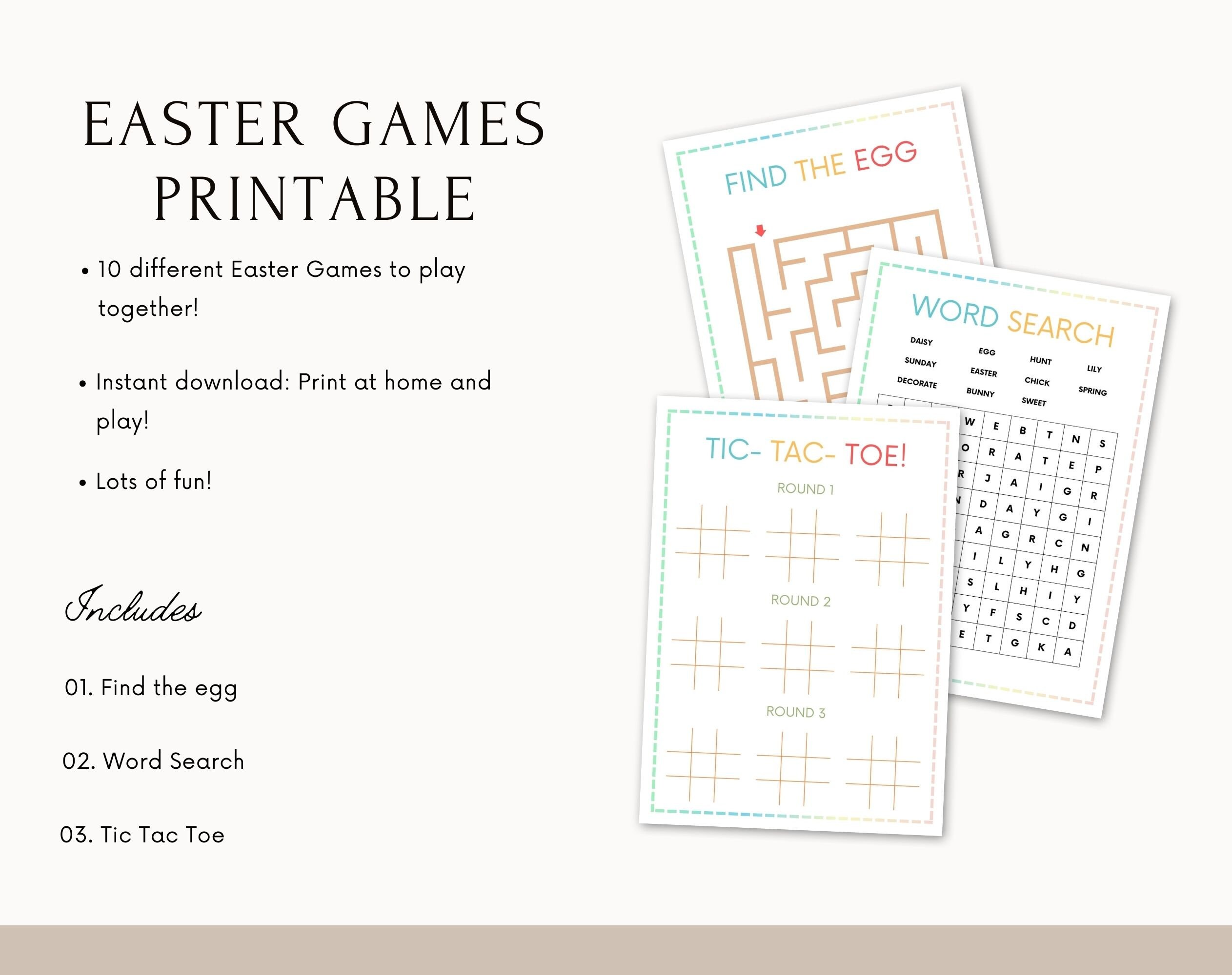 Easter Games Printable For Kids Easter Activities Printable Games
