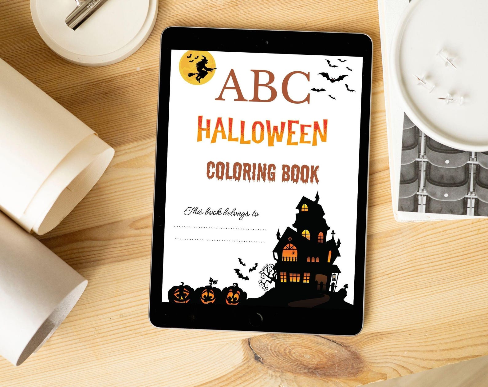 Halloween ABC Coloring Book Printable Kids Activity Alphabet Coloring ...
