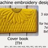 In the Hoop Cover for Book Flowers Machine Embroidery Design ITH ...