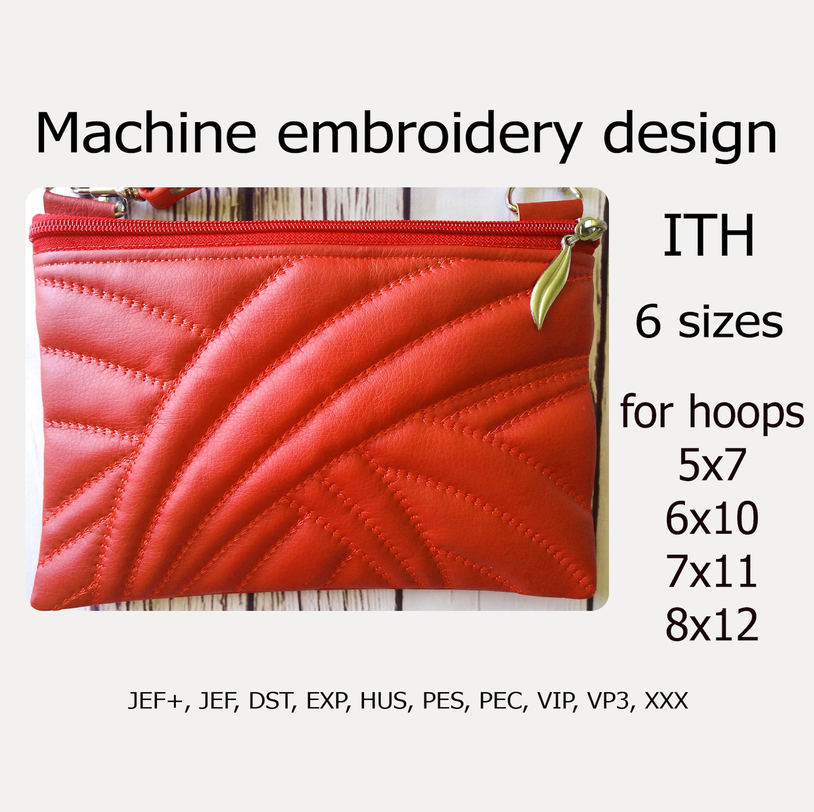 ITH Cosmetic Bag ITH Project in the Hoop Bag Machine Embroidery Designs ...