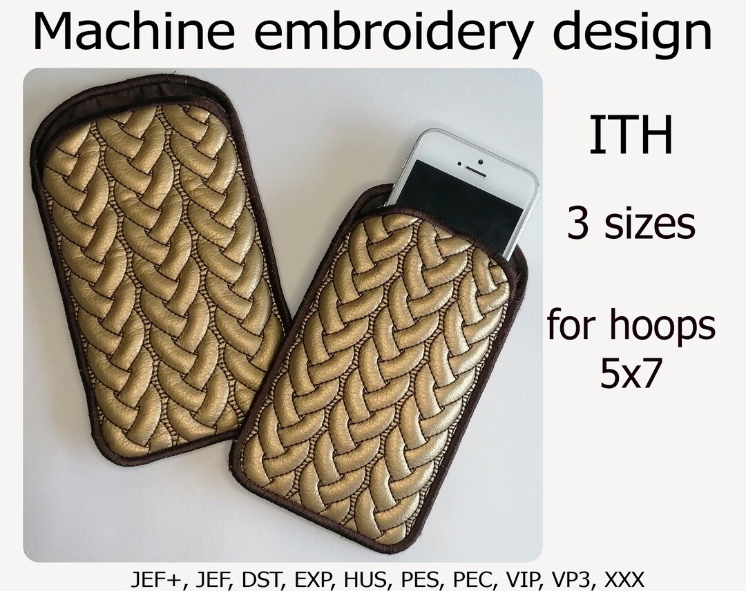 Phone Case in the Hoop Embroidery Design Eyeglass Case Embroidery File ...