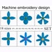 Flower Machine Embroidery Design 18 Sizes - Etsy