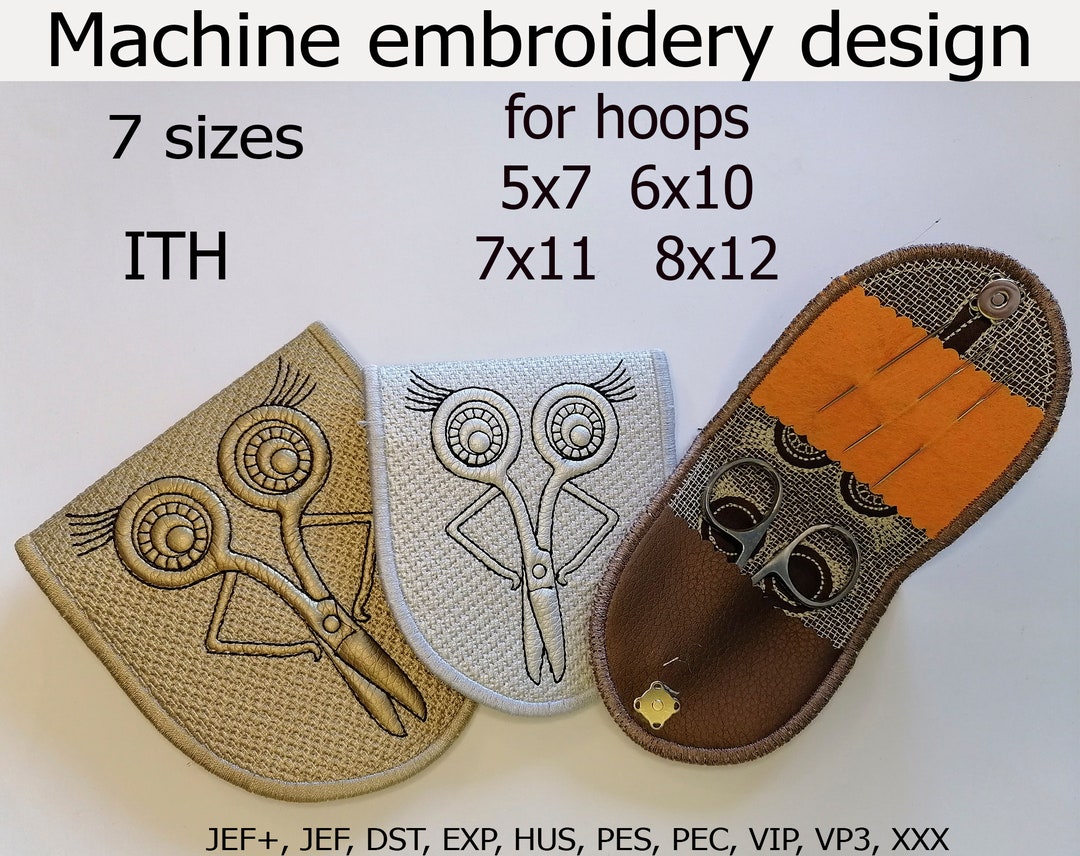 In the Hoop Scissor Case Machine Embroidery Design Sewing Organizer ITH ...