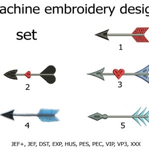 Arrow Machine Embroidery Design Arrow Embroidery Designs Set Embroidery ...