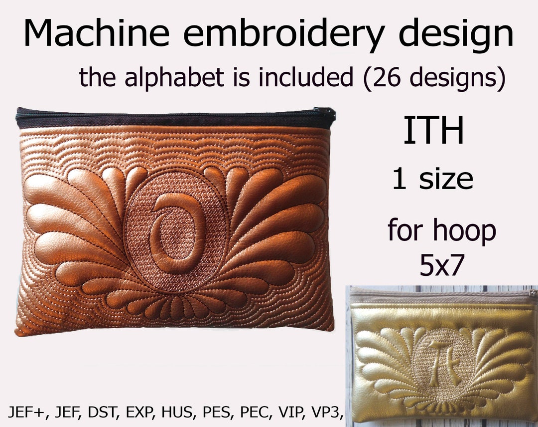 In the Hoop Bag Machine Embroidery Design Letter ITH Project for Hoops ...