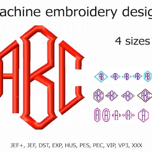 Monogram Embroidery Designs Decor Font Embroidery File - Etsy