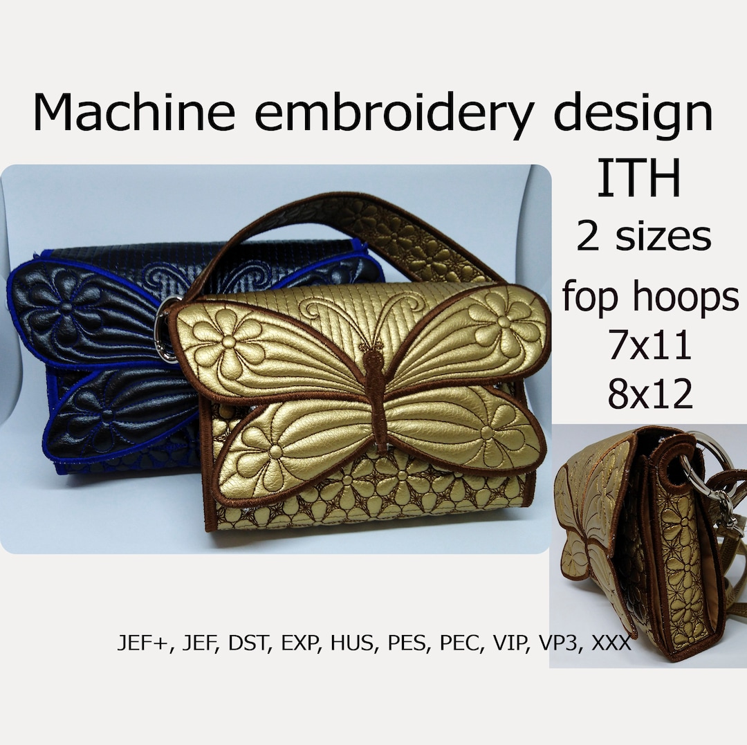 In the Hoop Bag Machine Embroidery Design Little Bag Trapunto ITH ...