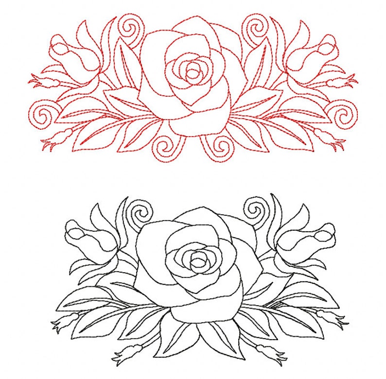 Rose Machine Embroidery Design Flower Embroidery Designs Decor ...