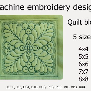 Quilt Block Flower Embroidery Design Trapunto Machine Embroidery Files ...