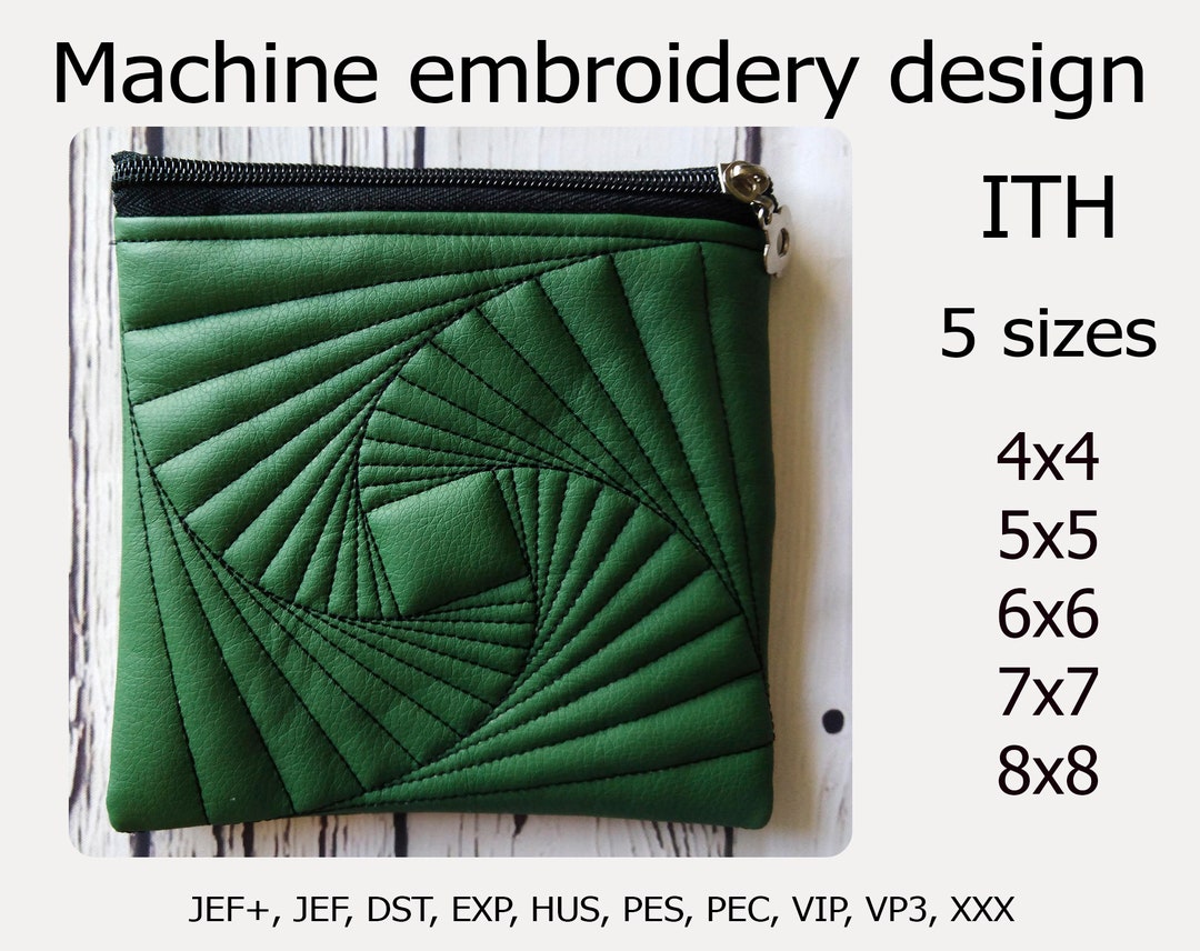 Bag in the Hoop Embroidery Designs ITH Cosmetic Bag ITH Project for ...