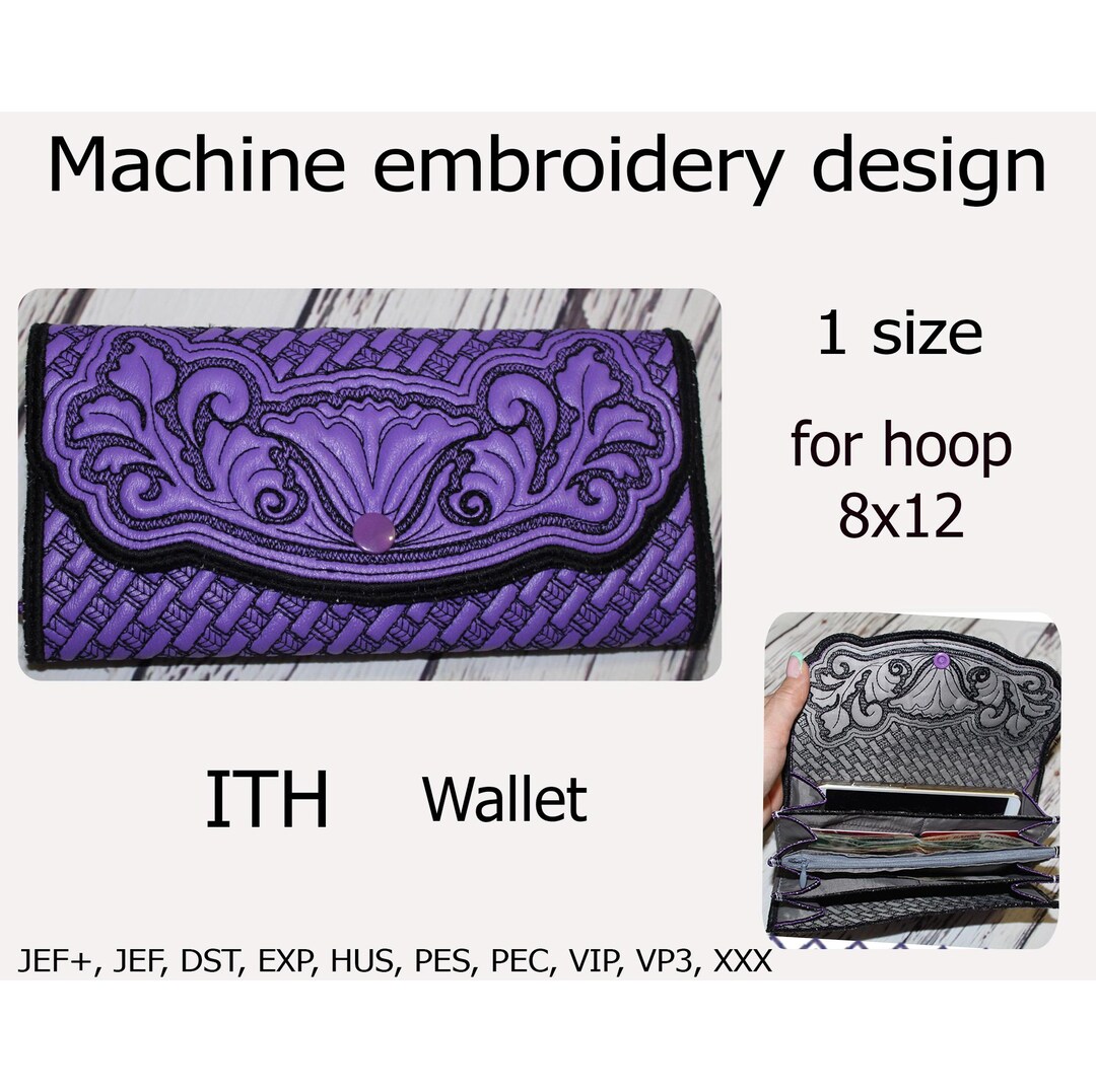Wallet in the Hoop Embroidery Design ITH Purse, Phone Case, Clutch ...