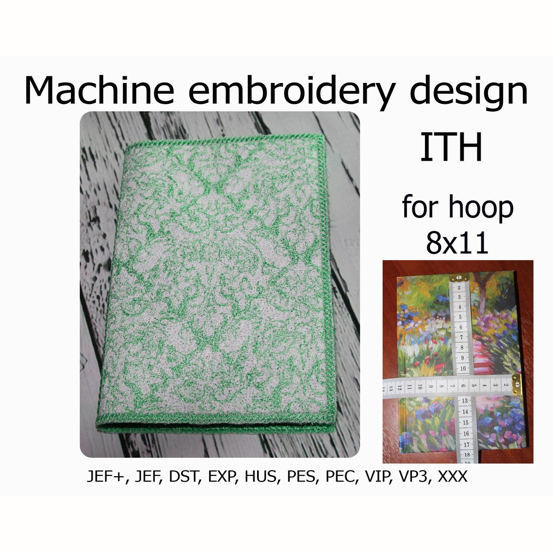 In the Hoop Cover for Book Machine Embroidery Design ITH Project for ...