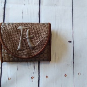 Wallet in the Hoop Letter Embroidery Design ITH Purse Little Wallet ITH ...