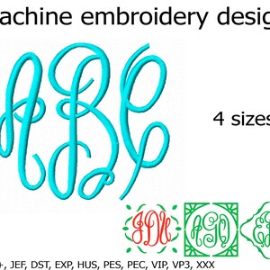Monogram Embroidery Designs Decor Font Machine Embroidery File - Etsy